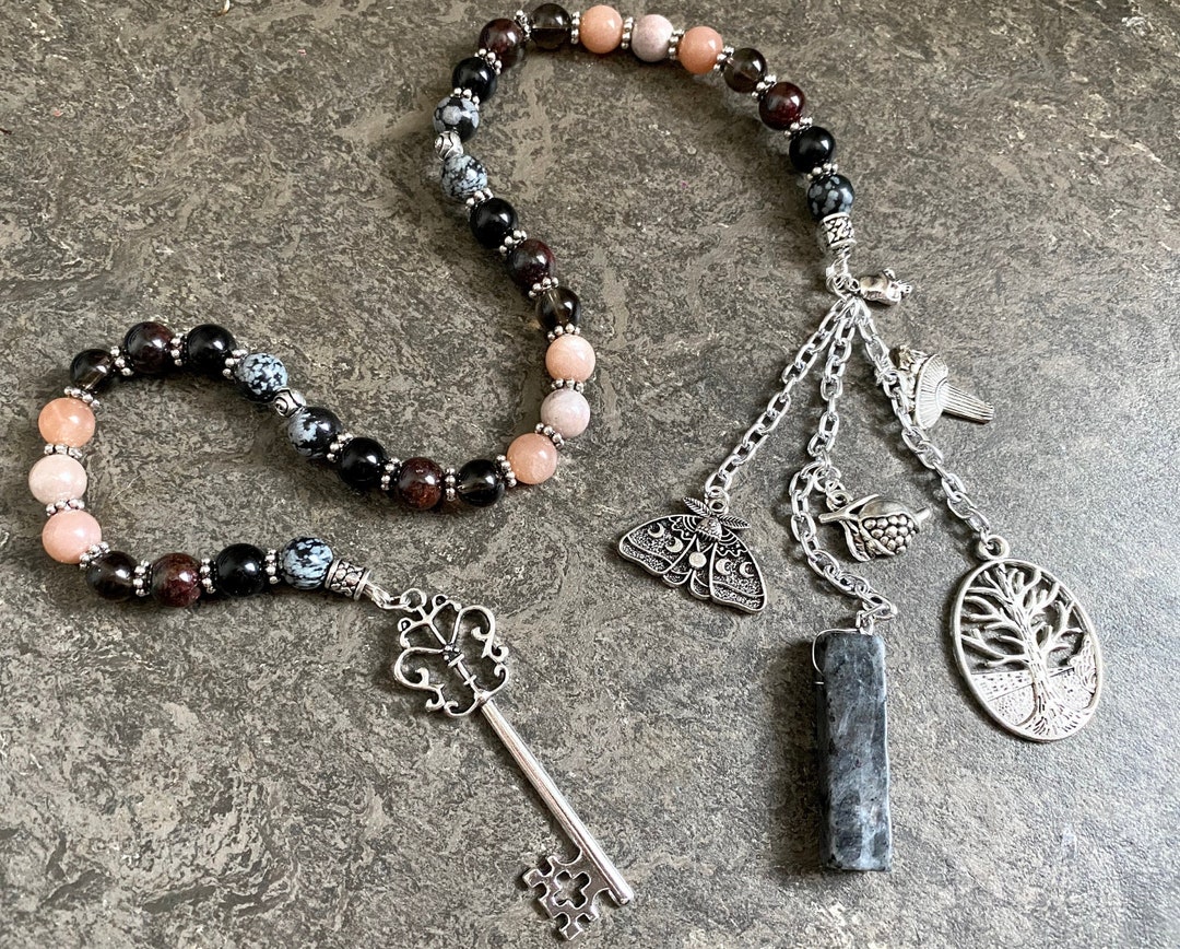 Persephone's Key to the Underworld Prayer Beads, Persephone Altar ...