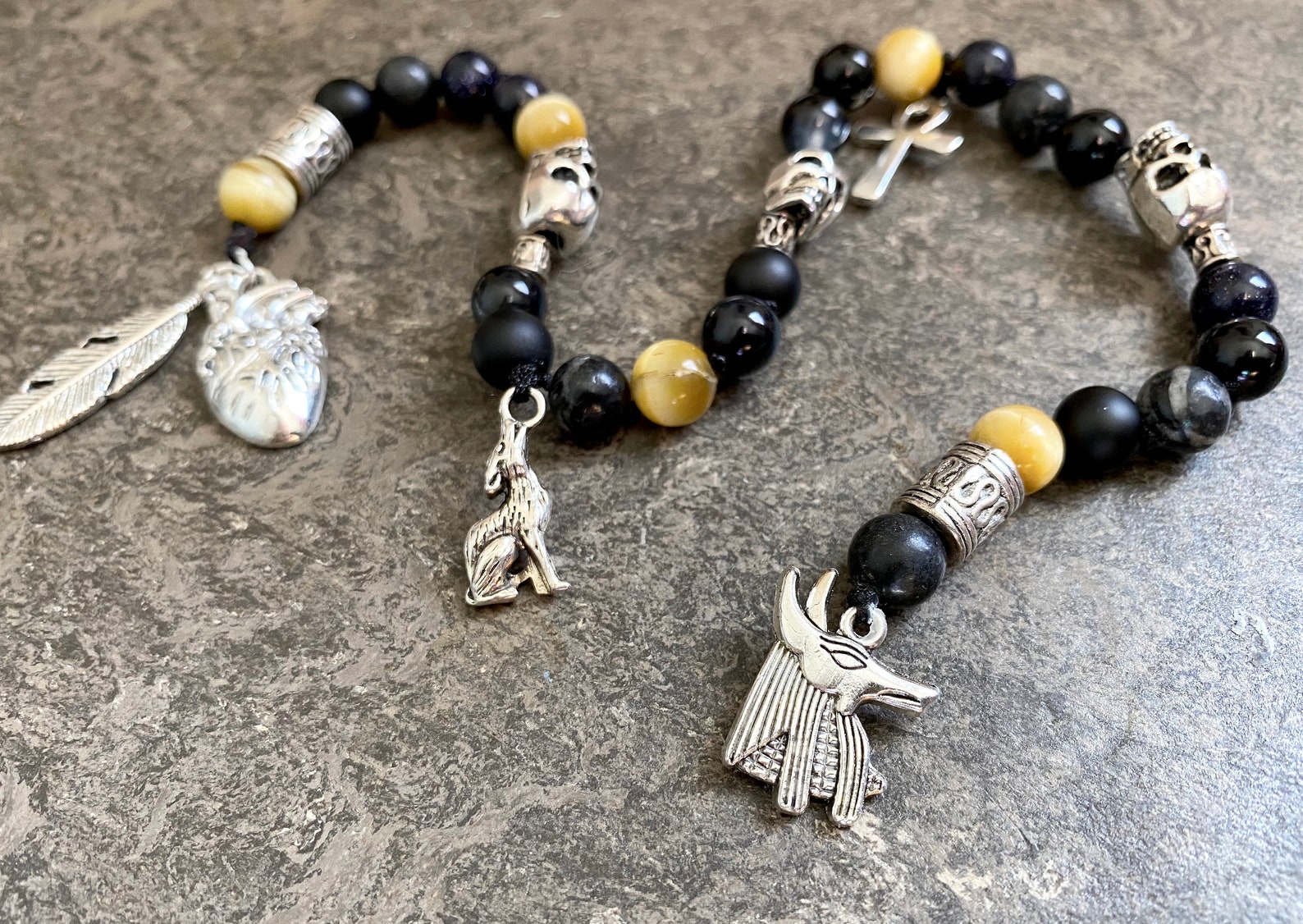 Anubis Prayer Beads, Pagan Prayer Beads, Egyptian Mythology, Anubis ...