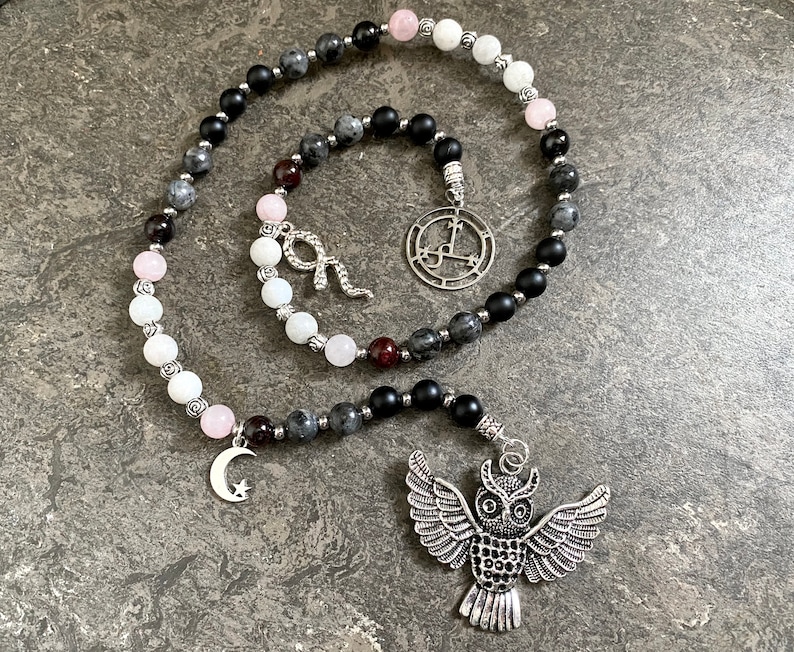 Lilith Prayer Beads, Lilith Rosary, Lilith Altar, Dark Goddess, Shadow ...