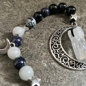 Nyx Goddess Prayer Beads, Goddess of the Night, Witches Ladder, Pagan ...