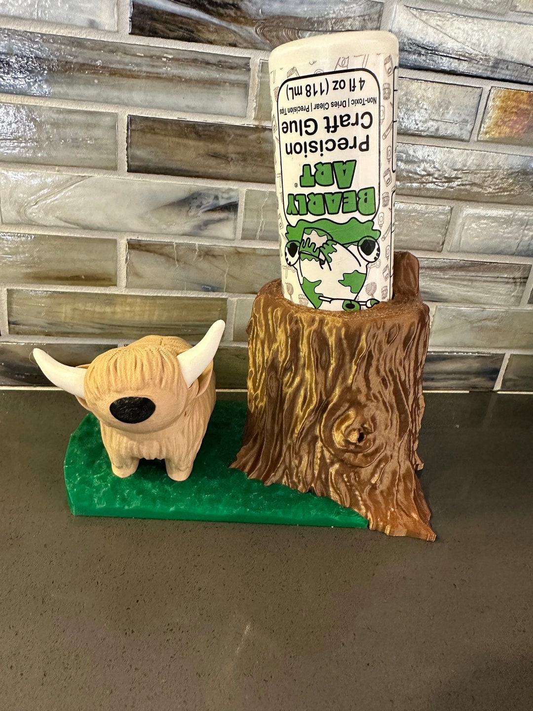 Highland Cow Glue Holder for Round Glue Bottles. - Etsy