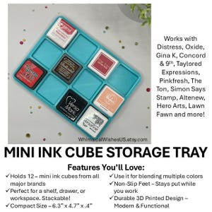 Mini Ink Cube Storage Tray: Craft Room Organizer - Etsy