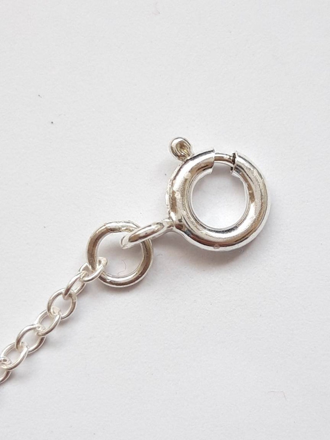 925 Sterling Silver Extender Safety Trace Chain 2 X Bolt Ring - Etsy