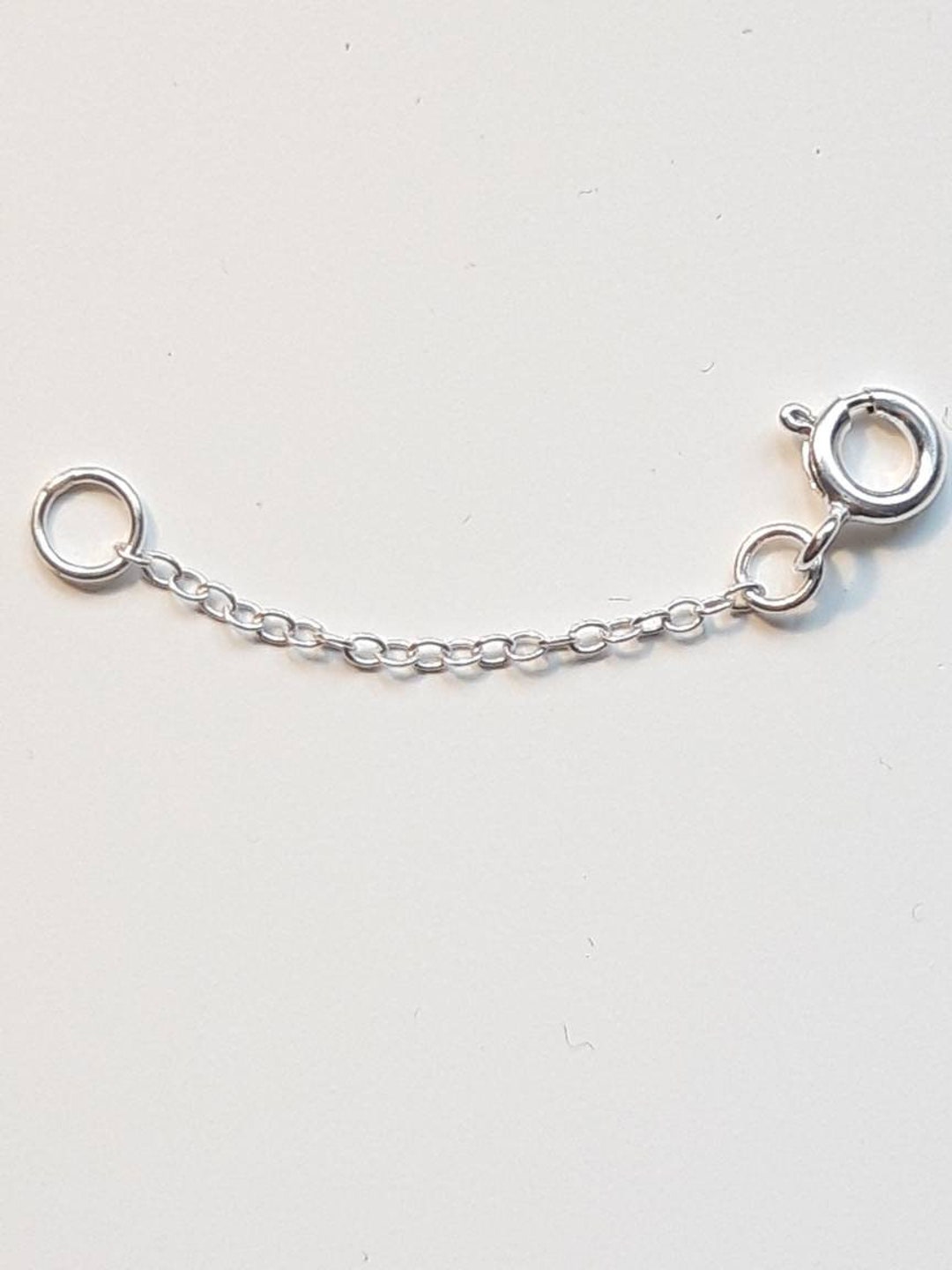 925 Sterling Silver Trace Safety Chain / Extender 1 X Bolt Ring Clasp 1 ...