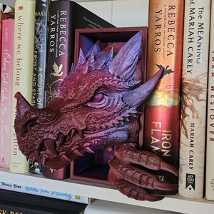 3d Printed Dragon Head, Dragon Book, Dragon Head, Book Nook, Gift for ...