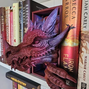 3d Printed Dragon Head, Dragon Book, Dragon Head, Book Nook, Gift for ...