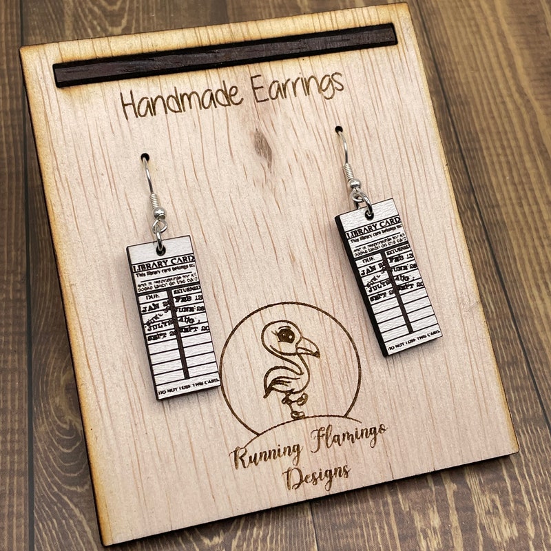 Card Earrings - Etsy