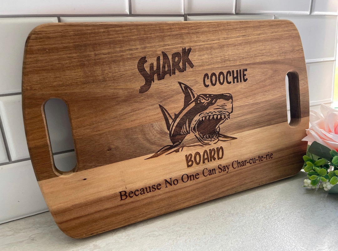 SHARK COOCHIE BOARD, Shark Coochie Charcuterie, White Elephant Gift ...