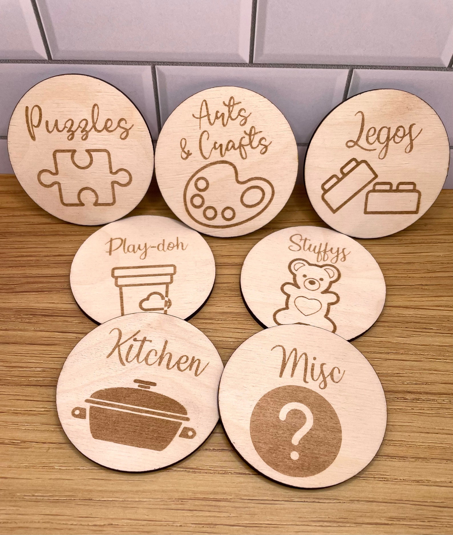 Wooden Toy Labels, Toy Labels, Toy Tags, Storage Labels, Playroom ...