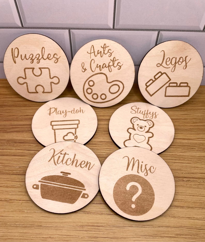 Wooden Toy Labels, Toy Labels, Toy Tags, Storage Labels, Playroom ...
