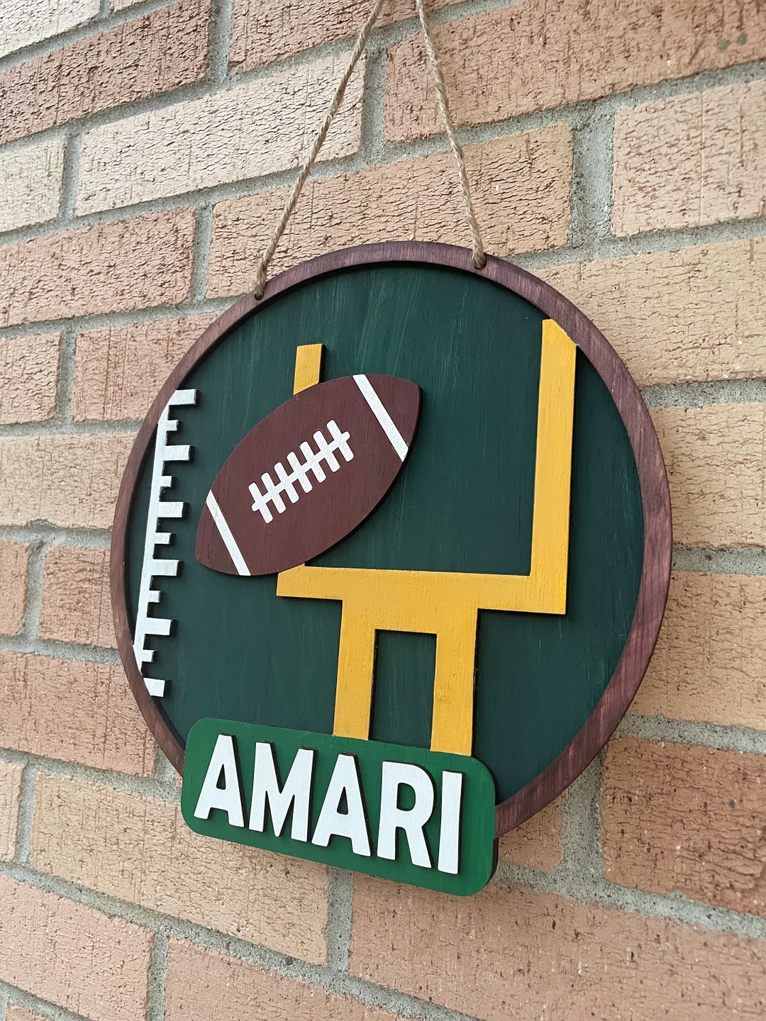 Football Sign, Room Sign, Football Player, Door Hanger, Wall Sign for ...