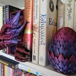 3d Printed Dragon Head, Dragon Book, Dragon Head, Book Nook, Gift for ...