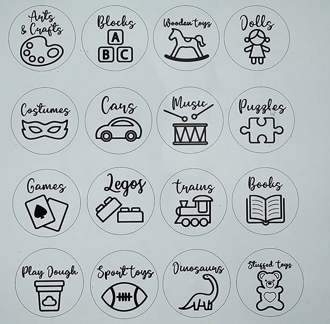 Wooden Toy Labels, Toy Labels, Toy Tags, Storage Labels, Playroom ...