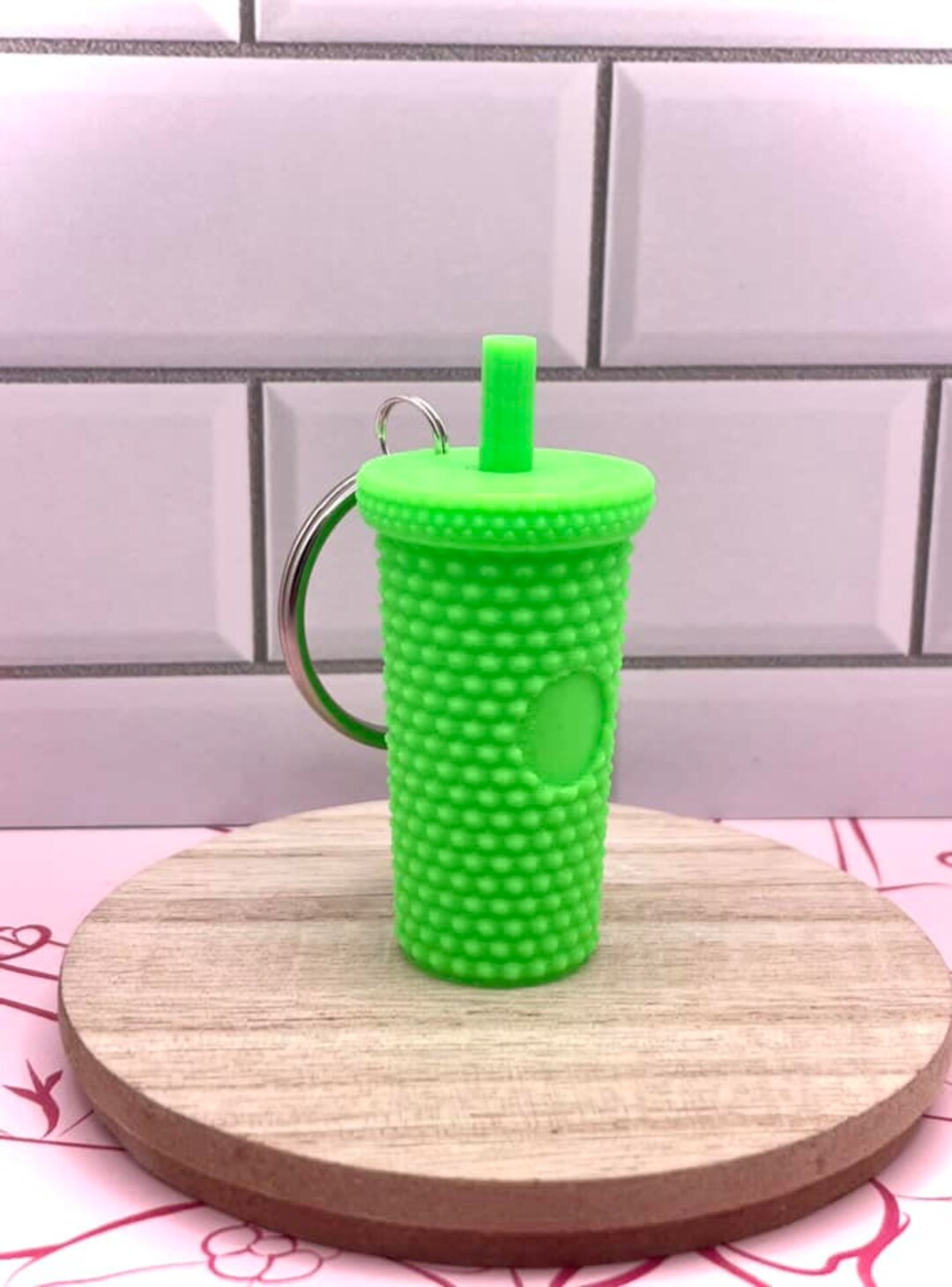 Studded Tumbler Keychain, Studded Cup Keychain, 3d Print Keychain ...