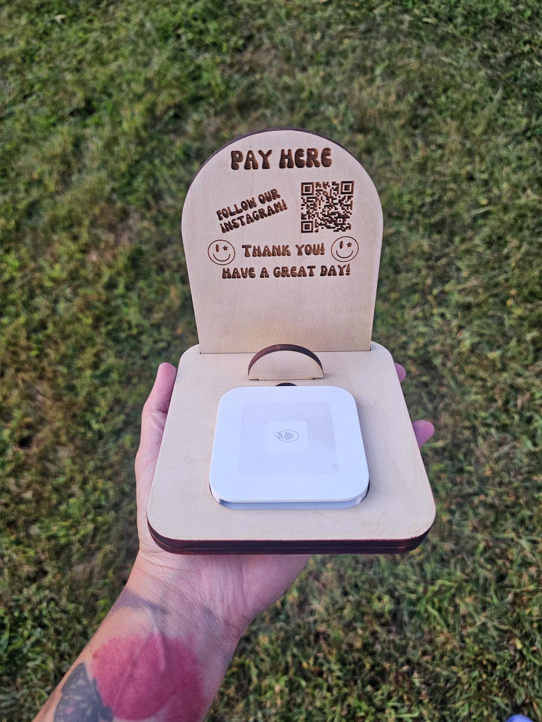 Square Reader Holder, Business Card Holder, Card Holder for Desk, Craft ...