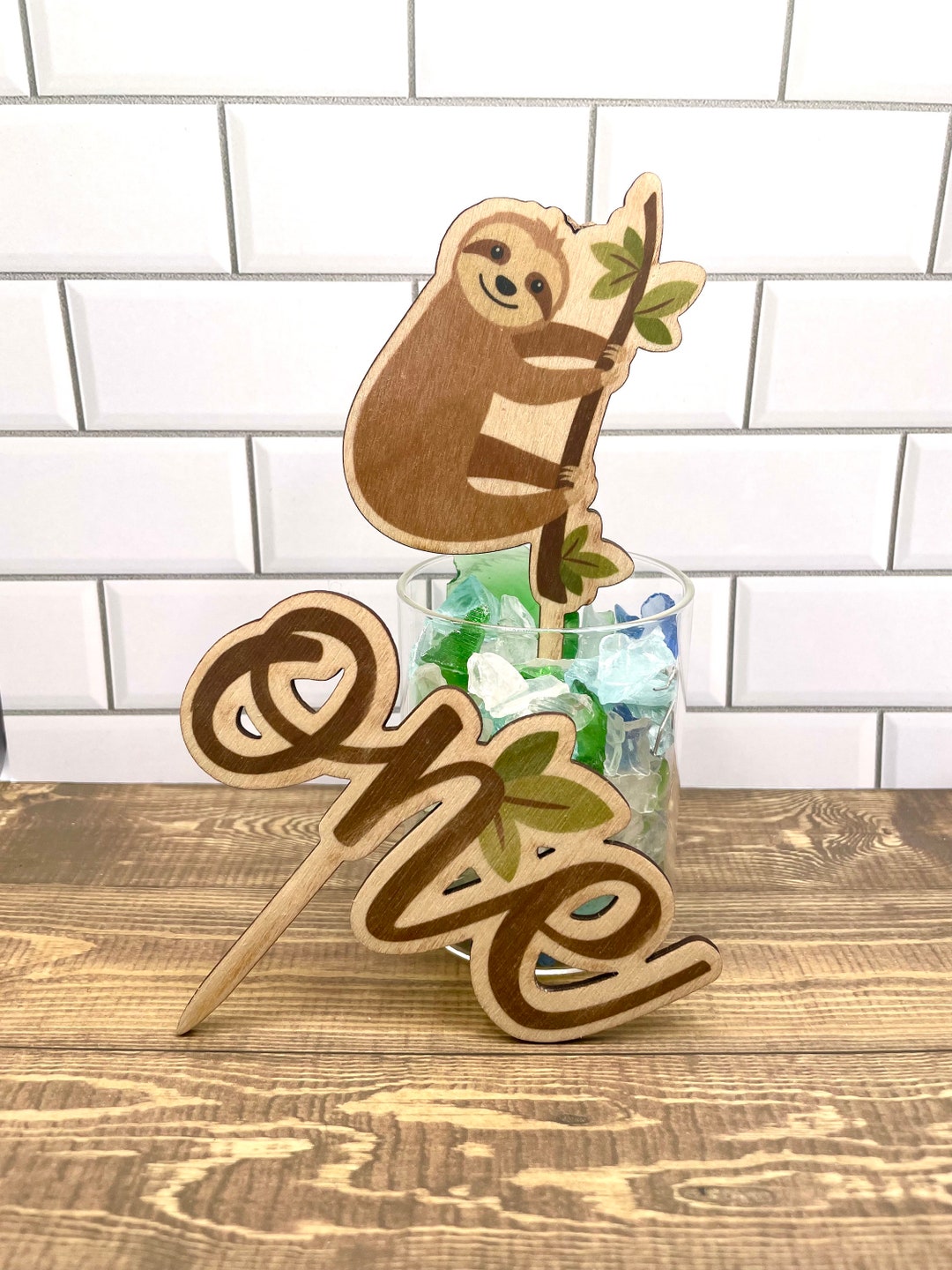 Sloth Cake Topper, Cake Topper, First Birthday, Birthday Topper, Sloth ...