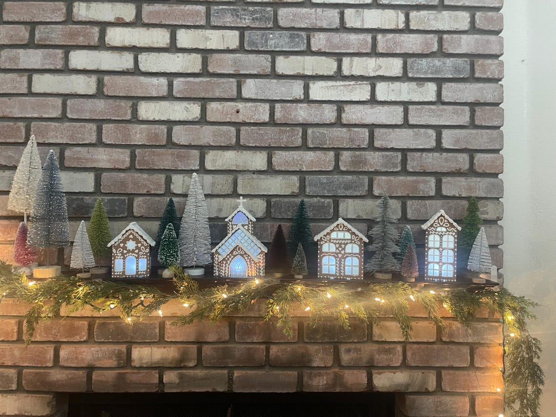 Gingerbread Village (set of 3) - Etsy