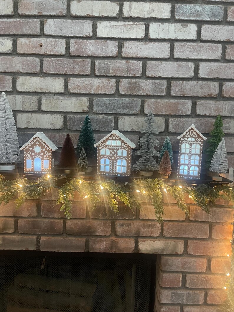 Gingerbread Village (set of 3) - Etsy