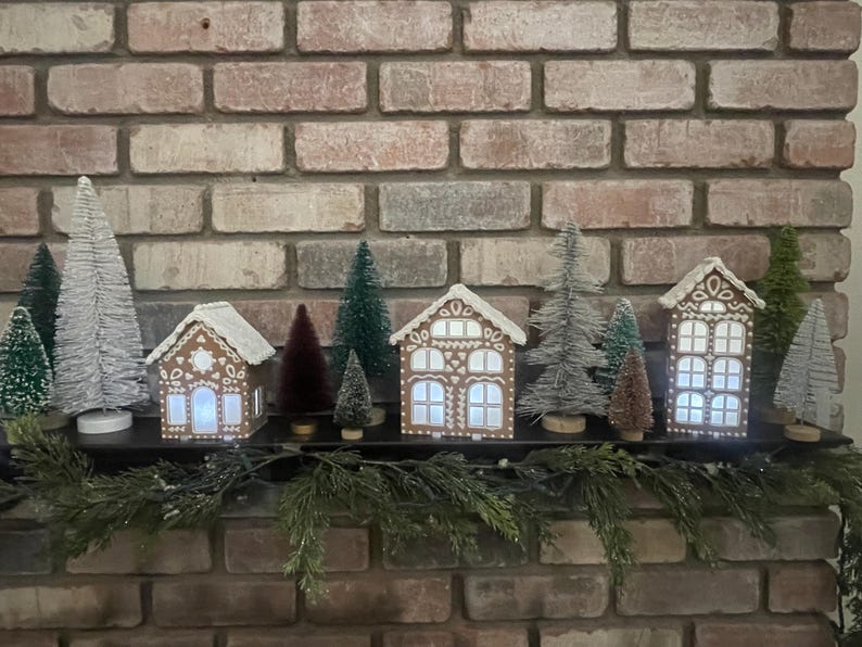 Gingerbread Village (set of 3) - Etsy
