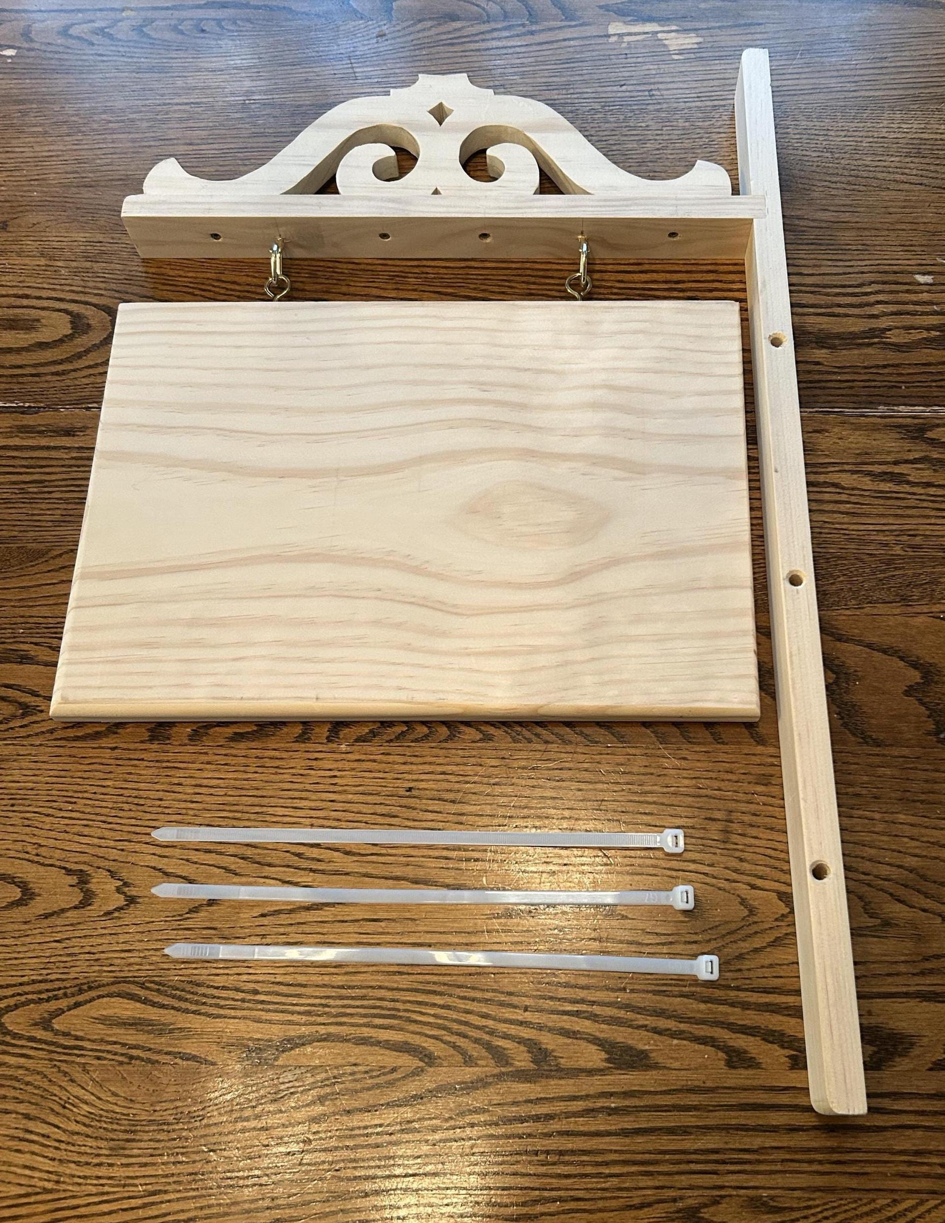 Unfinished Wood Vendor Sign – DIY Booth Display With Scroll Work on ...