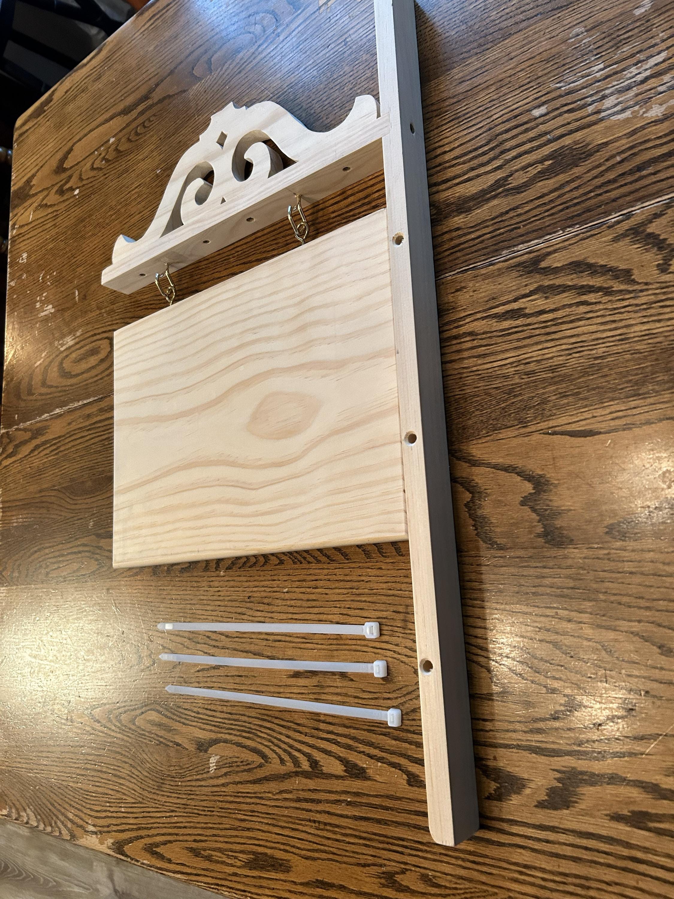 Unfinished Wood Vendor Sign – DIY Booth Display With Scroll Work on ...