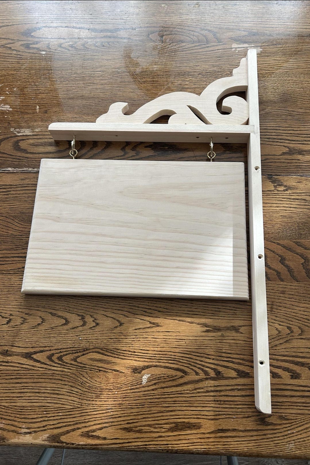 Unfinished Wood Vendor Sign – DIY Booth Display With Scroll Work on ...