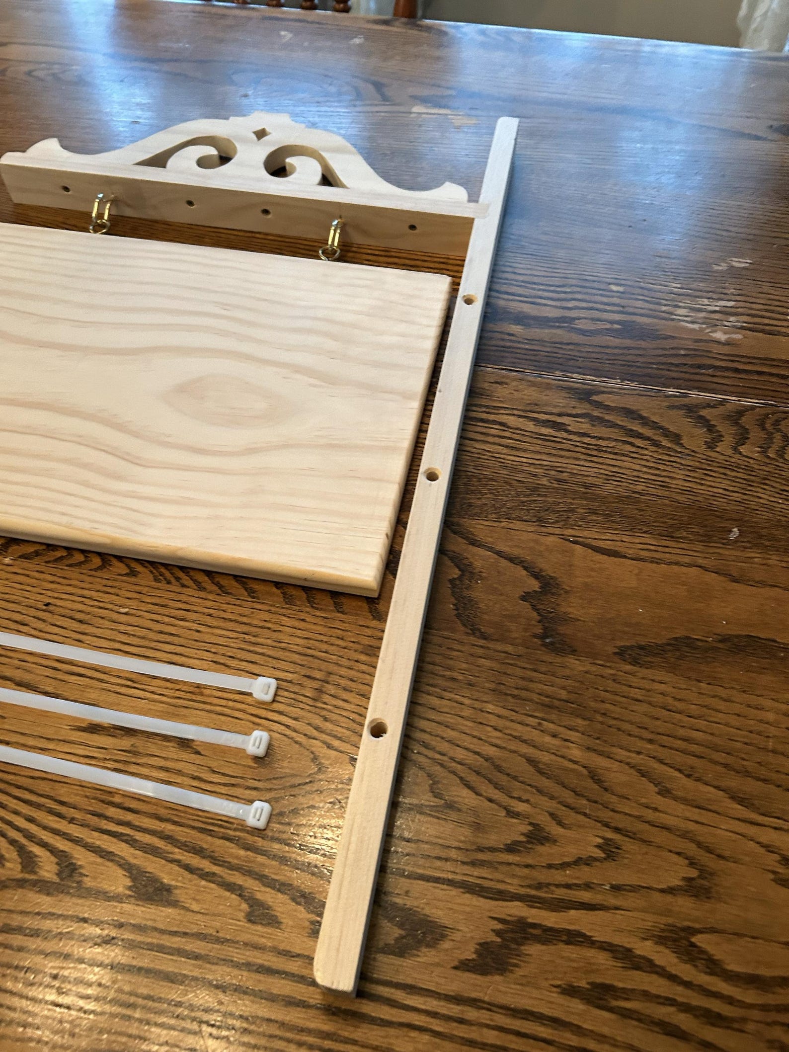 Unfinished Wood Vendor Sign – DIY Booth Display With Scroll Work on ...