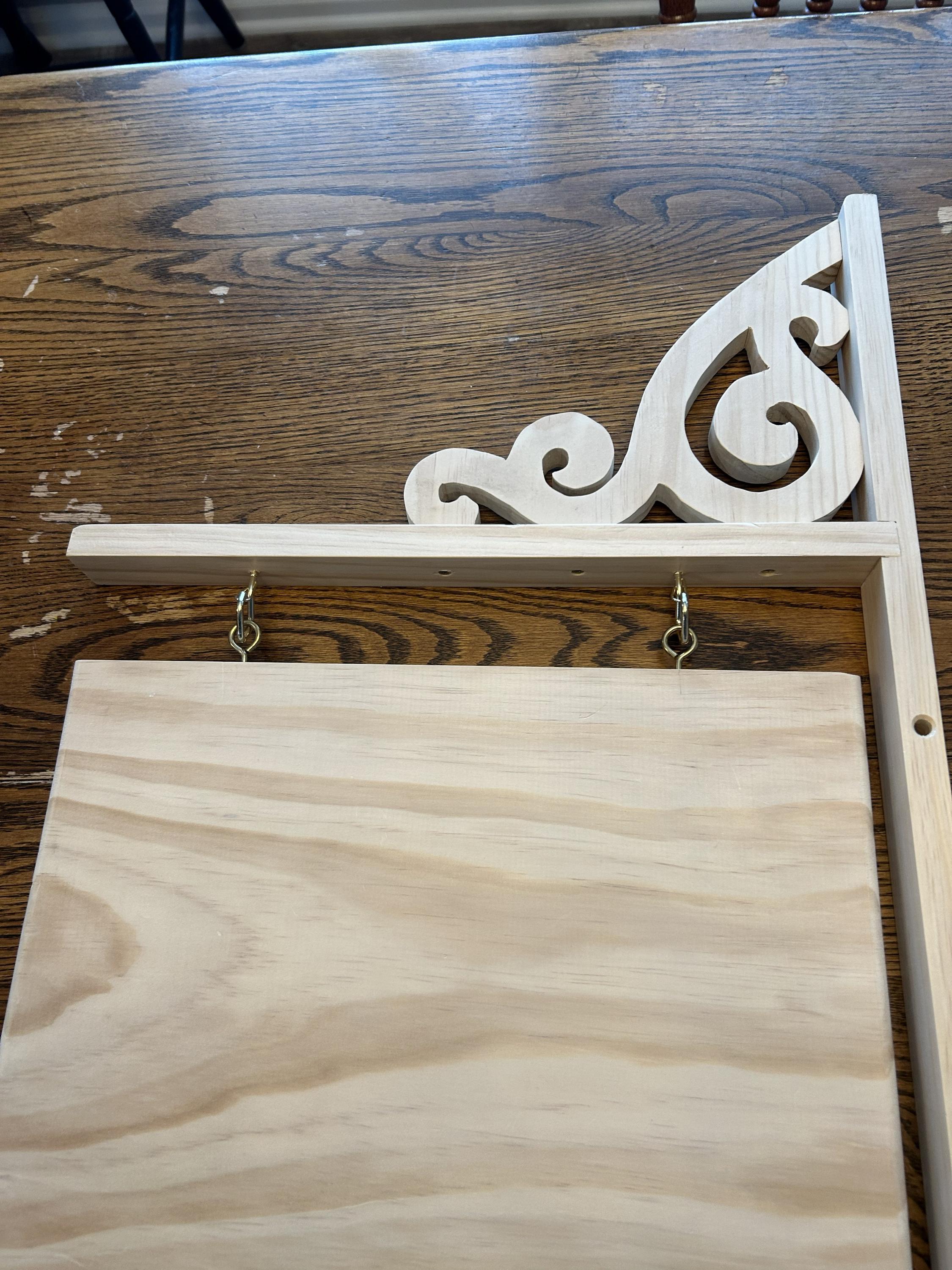 Unfinished Wood Vendor Sign – DIY Booth Display With Scroll Work on ...