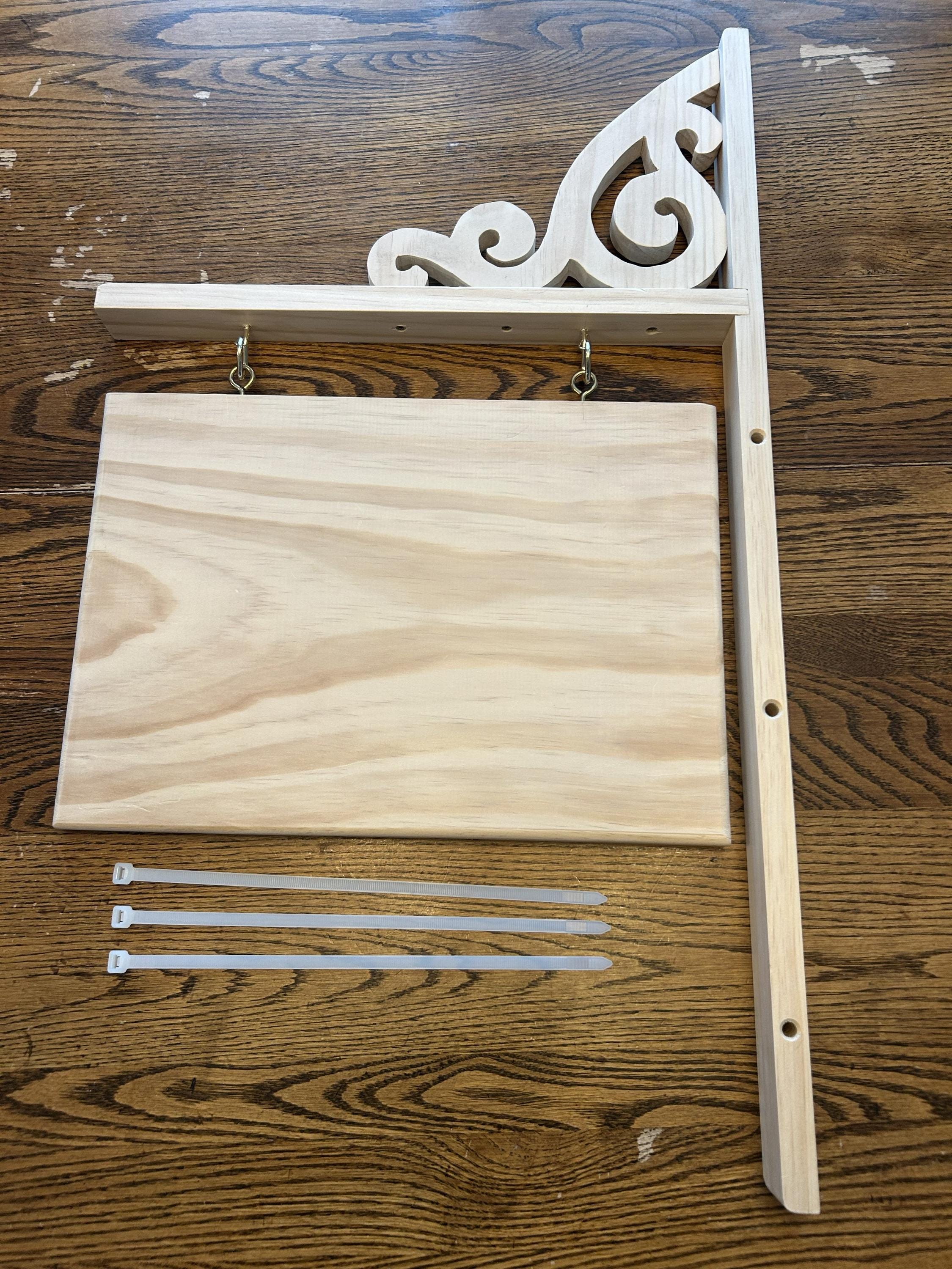 Unfinished Wood Vendor Sign – DIY Booth Display With Scroll Work on ...