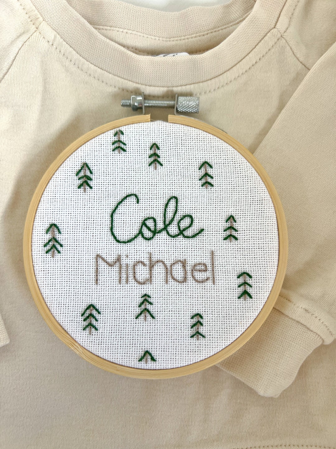 Hand Embroidered Name Hoop (5 Inch) - Etsy