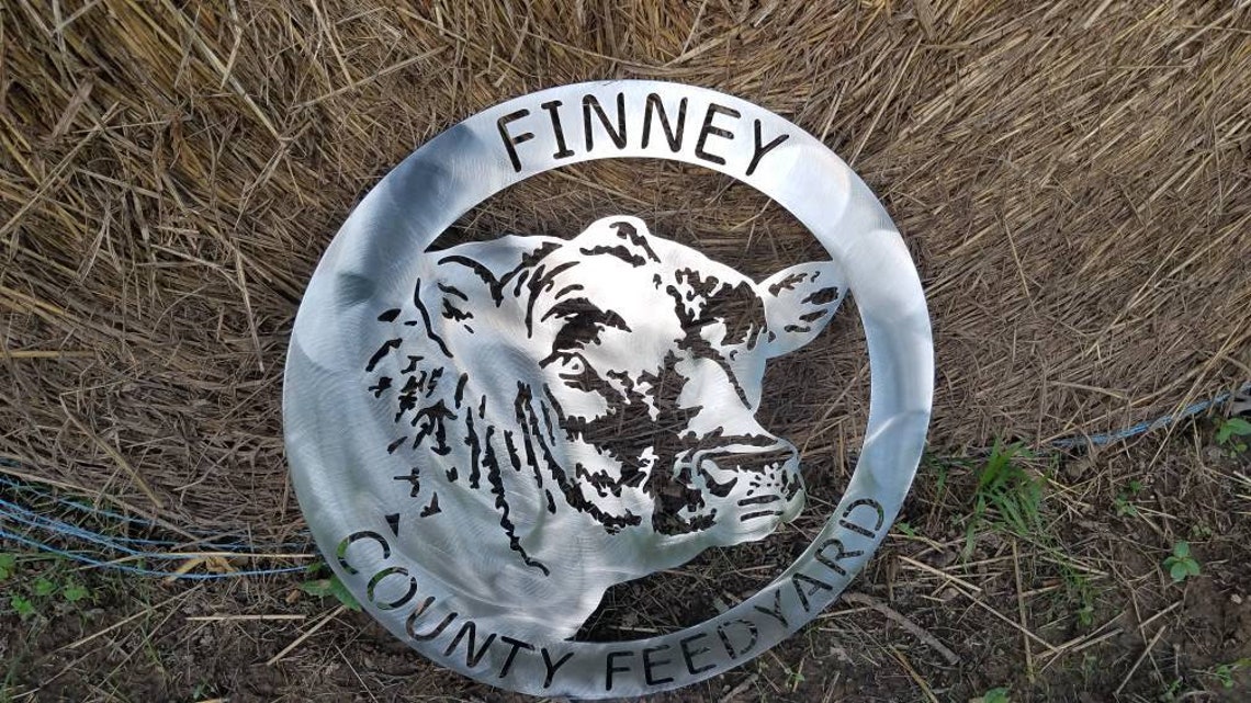 20 inch Angus Cow Bull Farm Sign Metal with customization made | Etsy