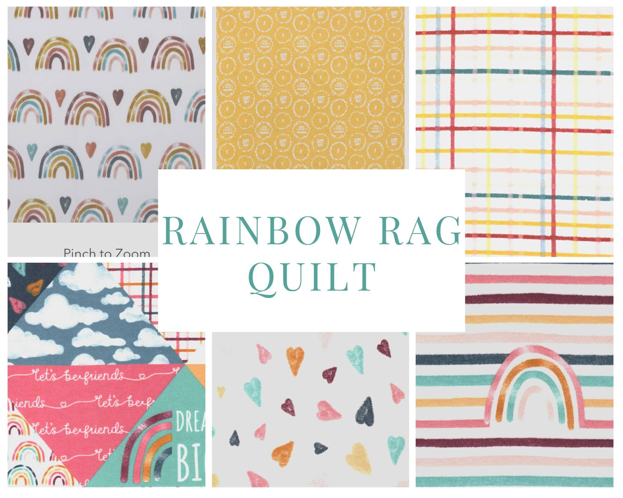 Personalized Baby/toddler Crib Rainbow Rag Quilt Rainbow Baby - Etsy