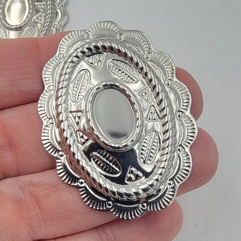 Silver Conchos - Etsy