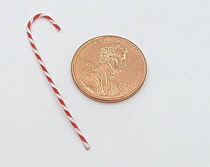 Vintage Candy Cane, Tiny Wire Candy Cane, Doll House, Craft Supply ...