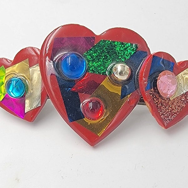 Heart Barrette - Etsy