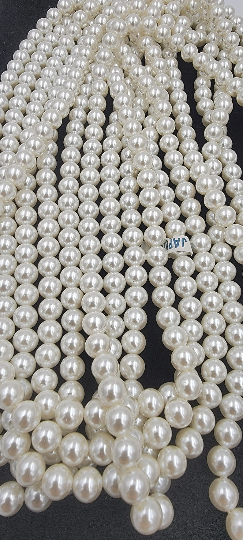 8 Mm, Vintage Round Japanese Faux Pearl Beads, Vintage Beads, High ...