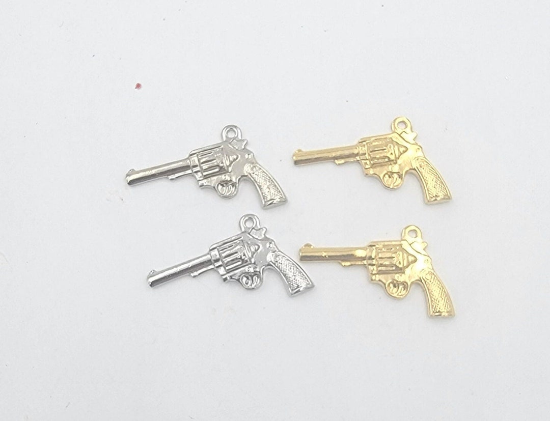 Vintage Gun Charms, Western Pistol Dangle, Gun Charms, Old West Pistol ...