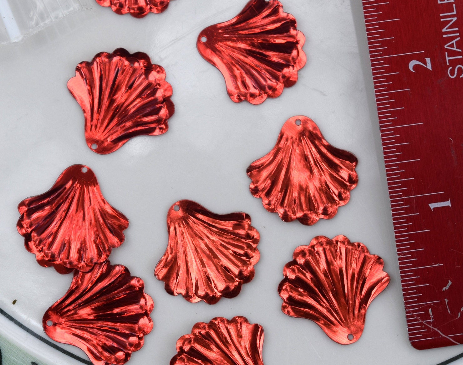 Vintage Shell Sequins 20 Mm Sea Shell Sequins Assorted | Etsy