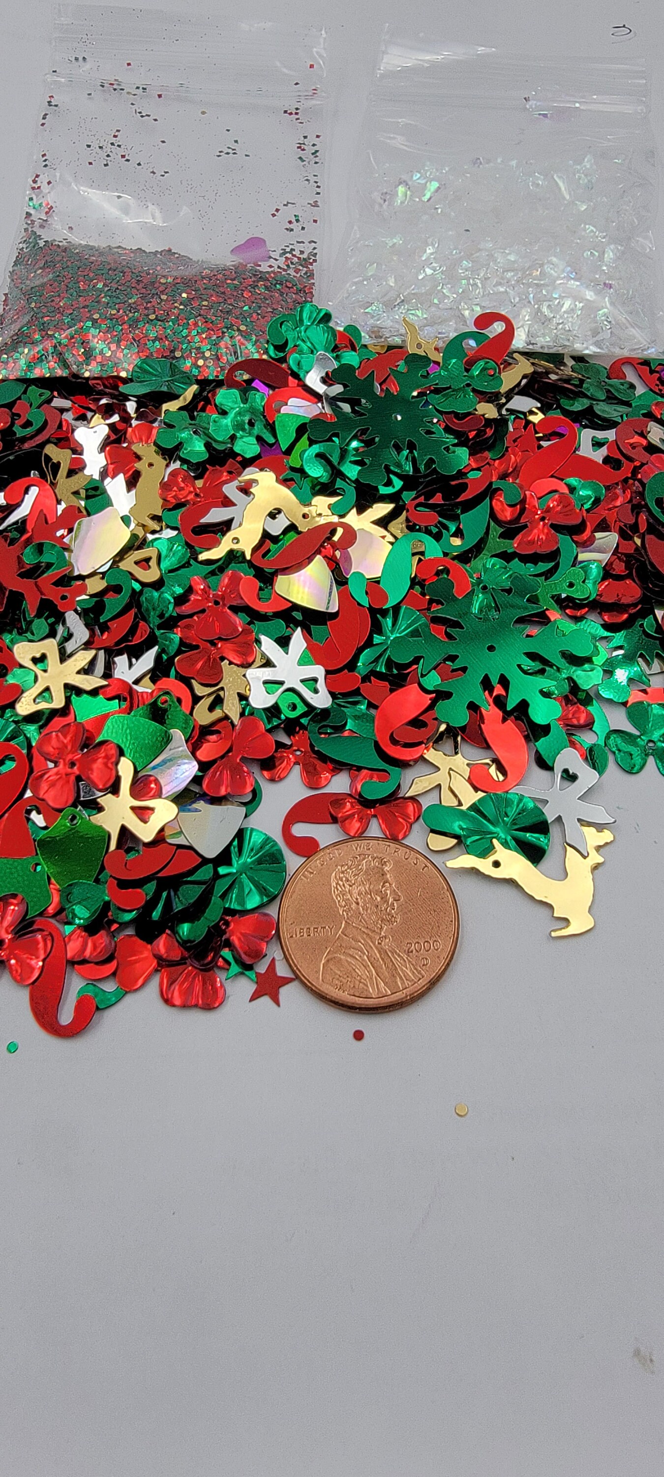 Vintage Christmas Sequins: Holiday Confetti Mix - Czechoslovakia ...