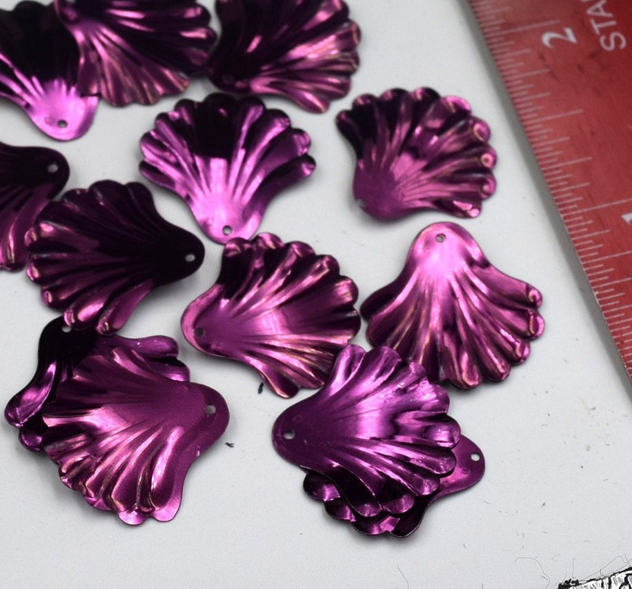 Vintage Shell Sequins 20 Mm Sea Shell Sequins Assorted | Etsy