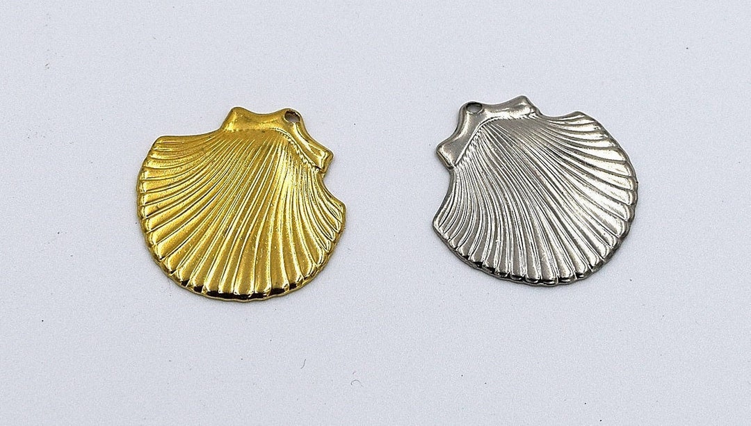 Shell Charms, Vintage Shell Charms, Seaside Charms, Silver Shells, Gold ...