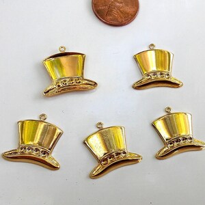 Gold Top Hat Charms, New Years Eve Hat, Hat Charm, Top Hat, Patriotic ...