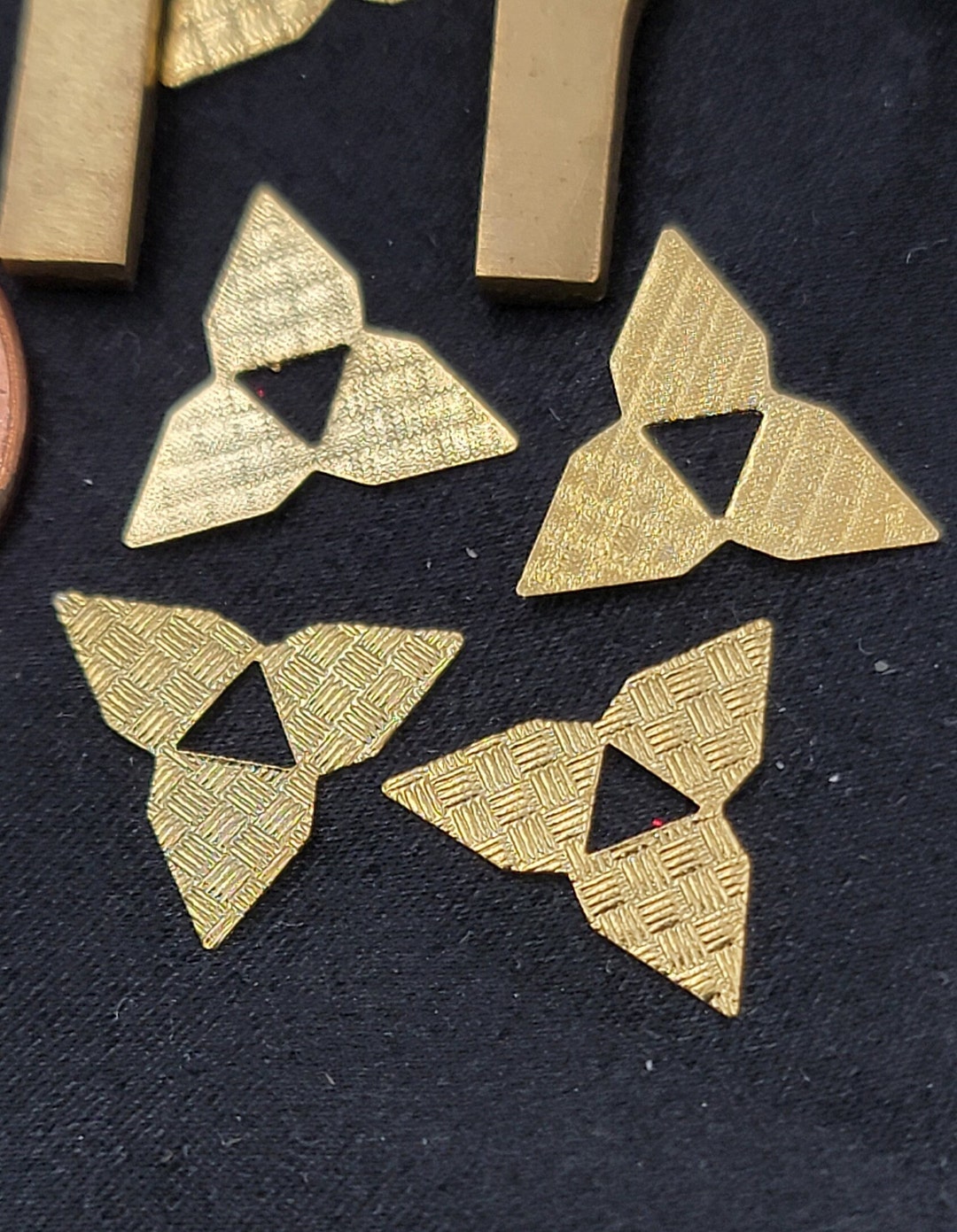 Vintage Embellishment, Triangle Shape, Pyramid Connectors, Woven ...
