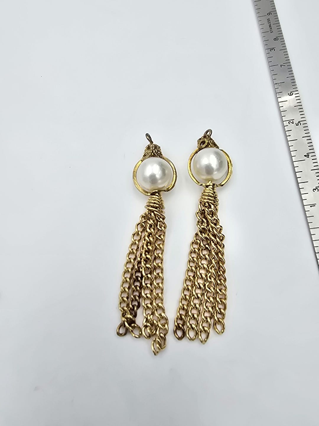 Vintage Antique Gold Tassel With Pearl, Gold Plated, Metal Tassel ...