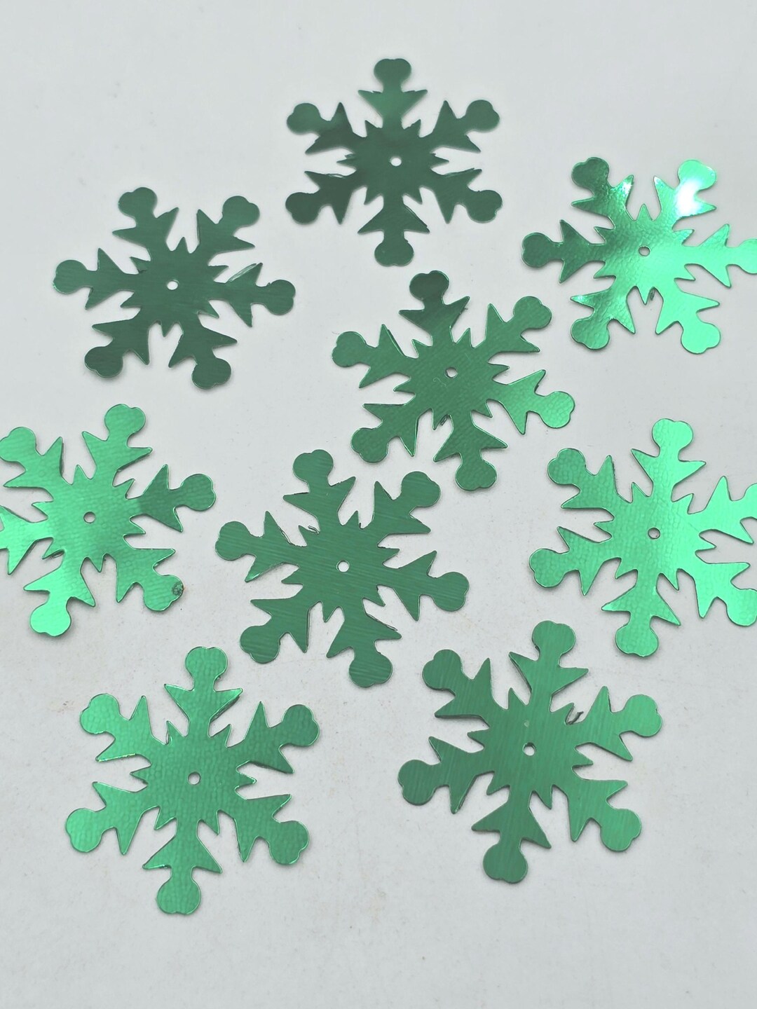 Vintage Christmas Sequins, Snowflakes, 25mm, 30 Sequins, Holiday ...