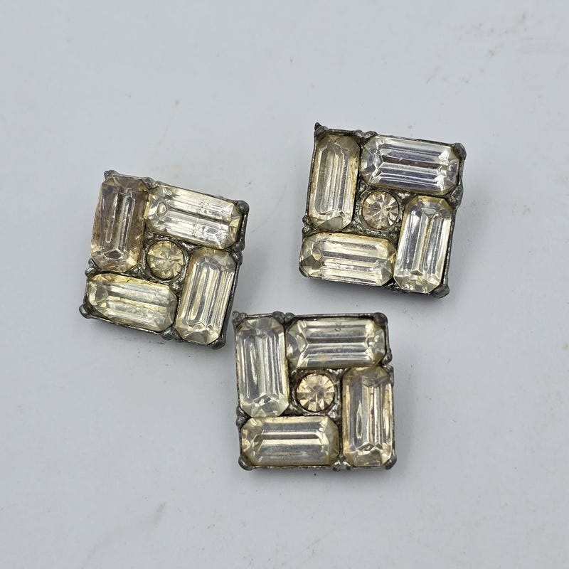 Rhinestone Buttons - Etsy