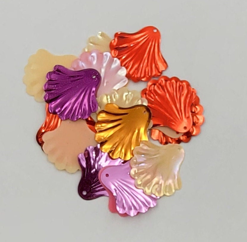 Vintage Shell Sequins 20 Mm Sea Shell Sequins Assorted | Etsy