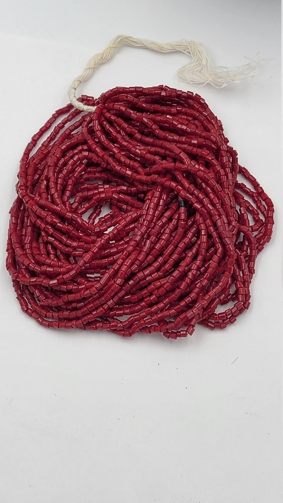 10/0 Vintage Mini Bugles Dark Ruby Red Glass Hex Cut Bugle | Etsy