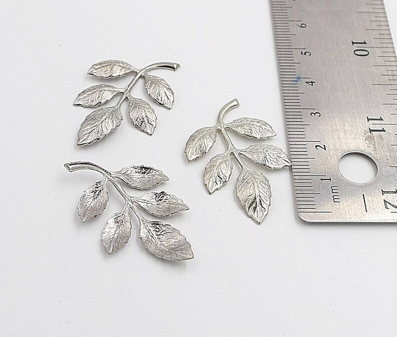 Metal Branch With Leaves Antique Gold Leaves Antique Silver | Etsy