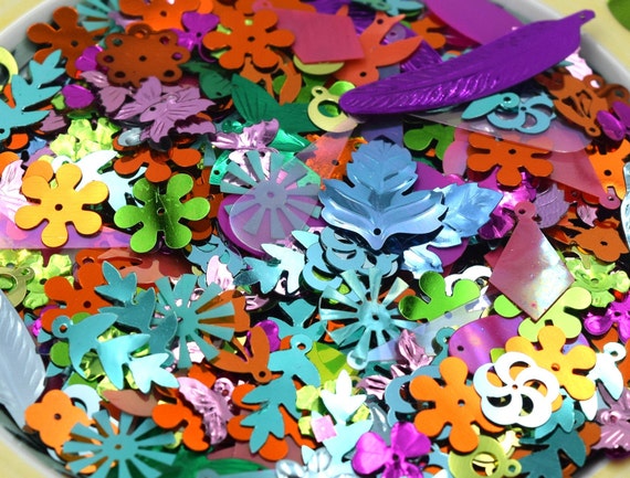 Vintage Sequins Multi Colored Spring Summer Blend Assorted | Etsy